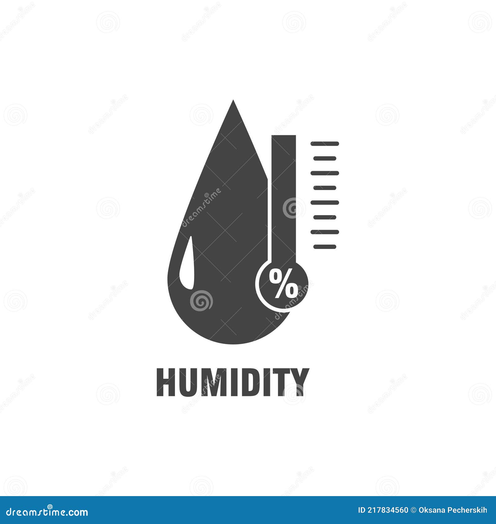 Humidity Vector Icon on White Isolated Background Stock Vector ...