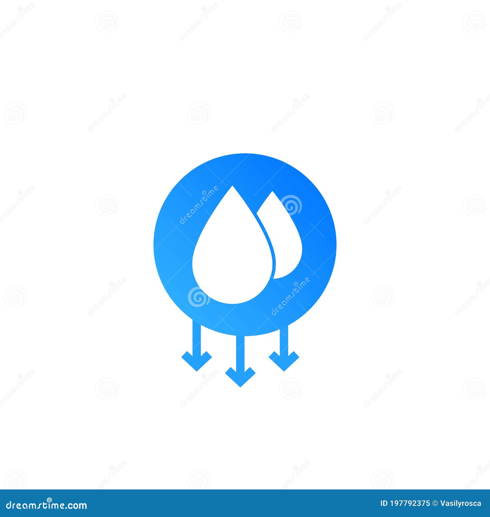 Humidity Water Icon. Vector Temperature Dry Air Humidity Icon Symbol ...