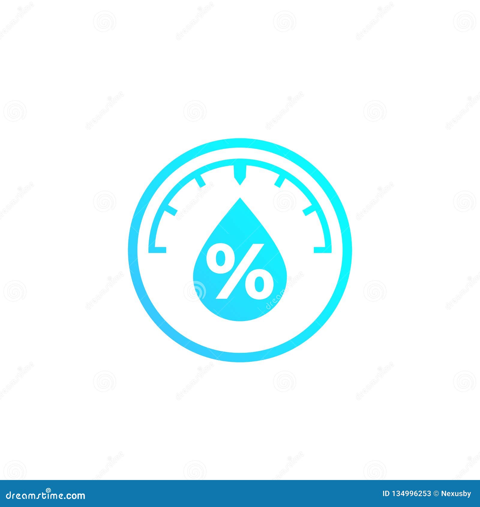 Humidity Water Icon. Vector Temperature Dry Air Humidity Icon Symbol ...