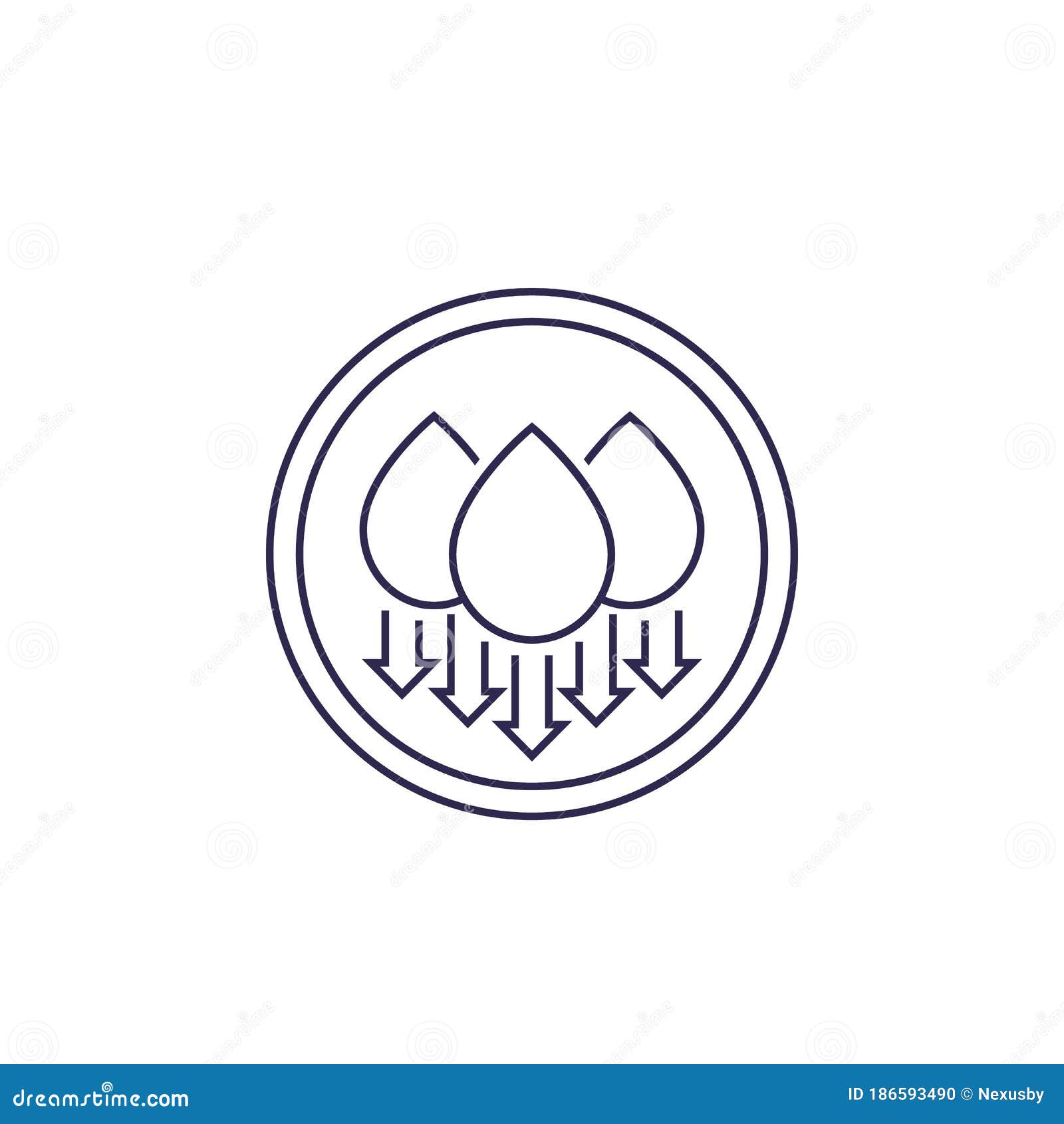 Humidity Water Icon. Vector Temperature Dry Air Humidity Icon Symbol ...