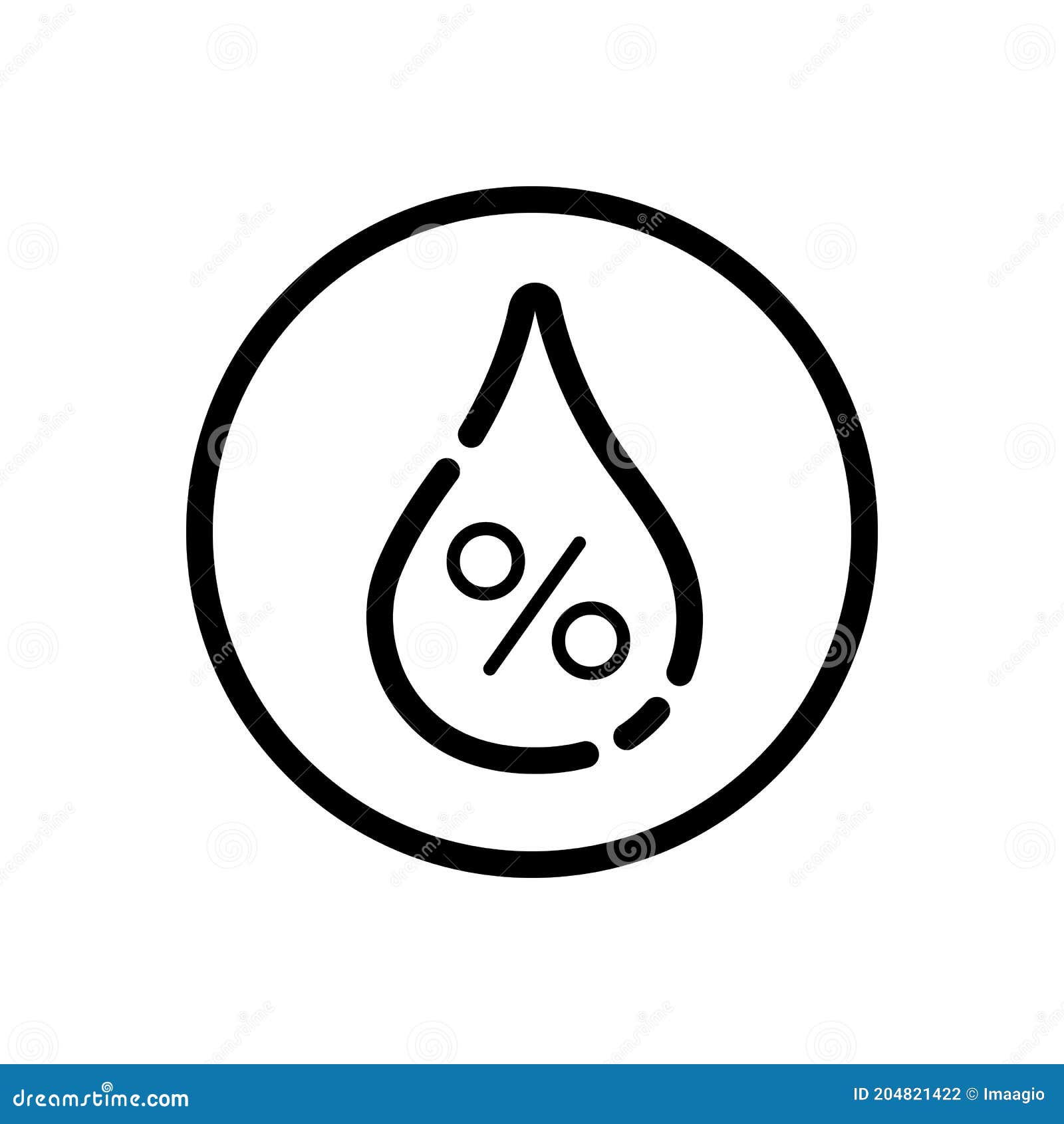 Humidity. Weather Icon in a Circle. Isolated Vector Illustration Stock ...