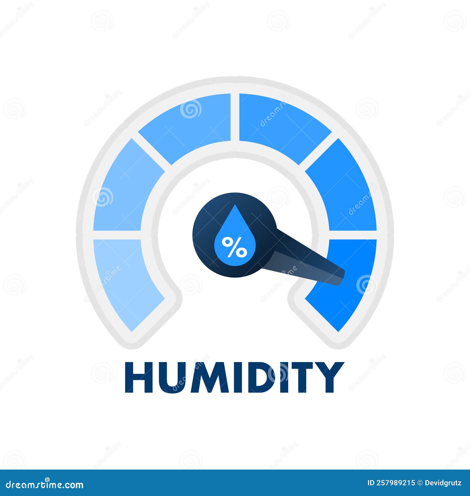 Humidity Weather Sensor. Water Level, Rate Stock Vector - Illustration ...