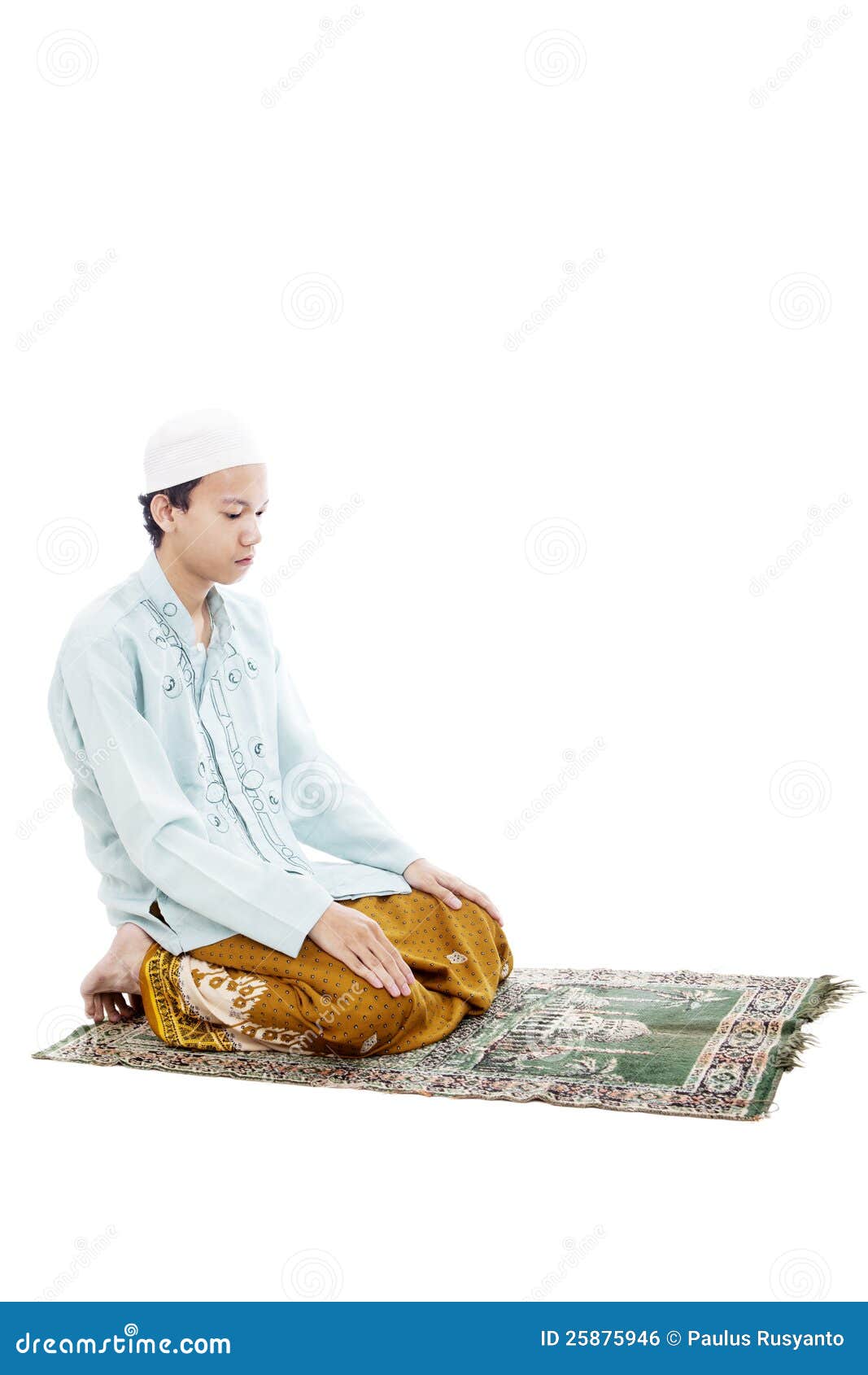 Humility Muslim Man in Praying Stock Photo - Image of culture ...