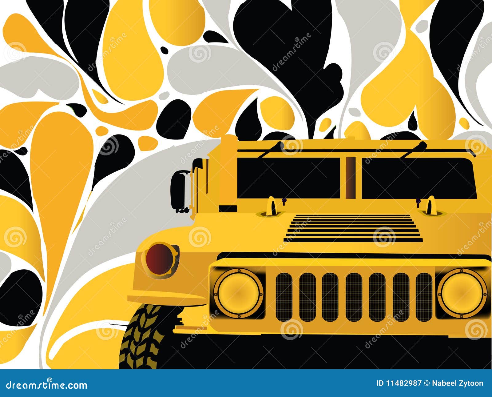 Hummer War Jeep Royalty-Free Cartoon | CartoonDealer.com #8725898