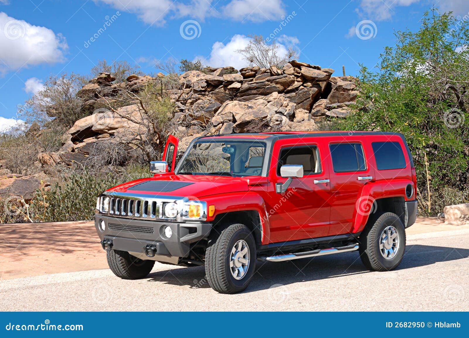 Hummer In Desert Setting Stock Photography | CartoonDealer.com #2682950