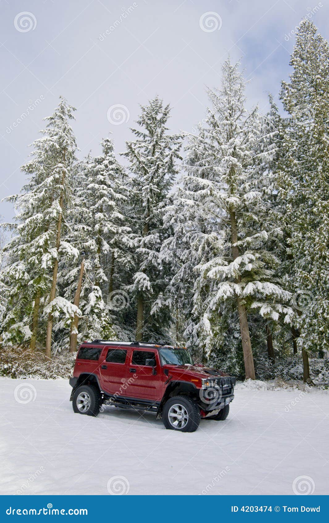 Hummer H2 In The Snow Stock Photo | CartoonDealer.com #4203618