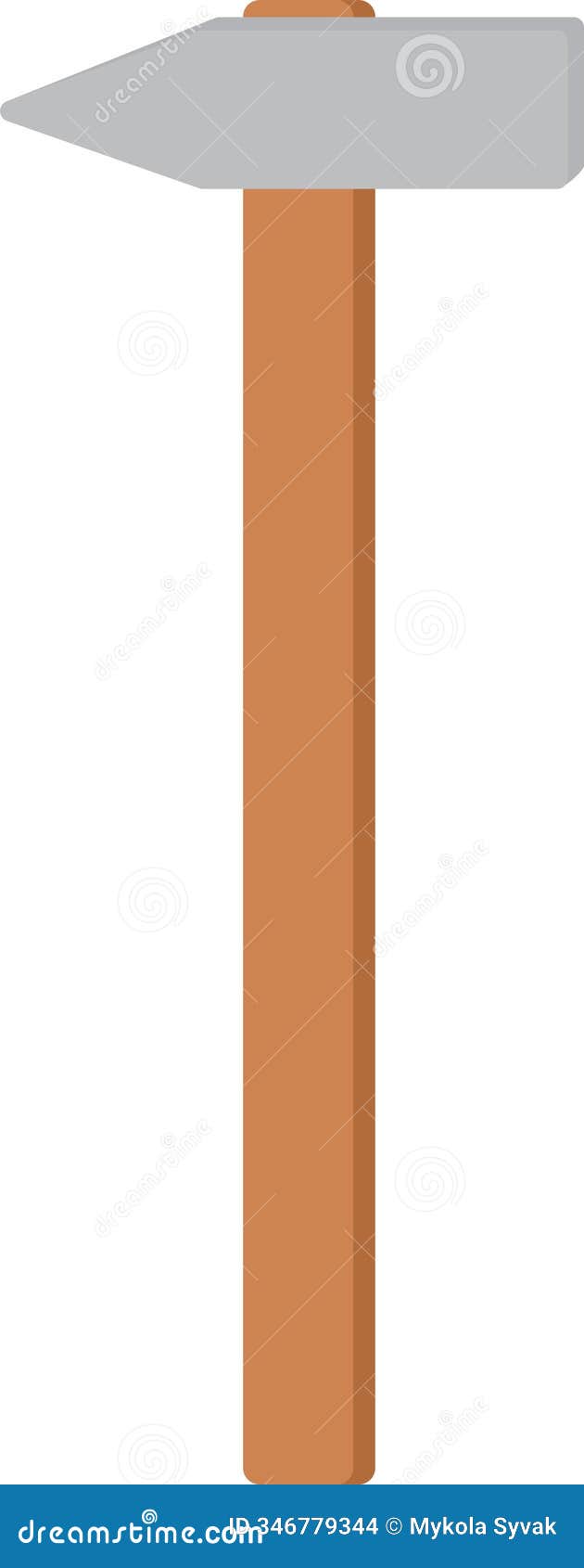 Hummer Wooden Tool stock illustration. Illustration of industry - 346779344