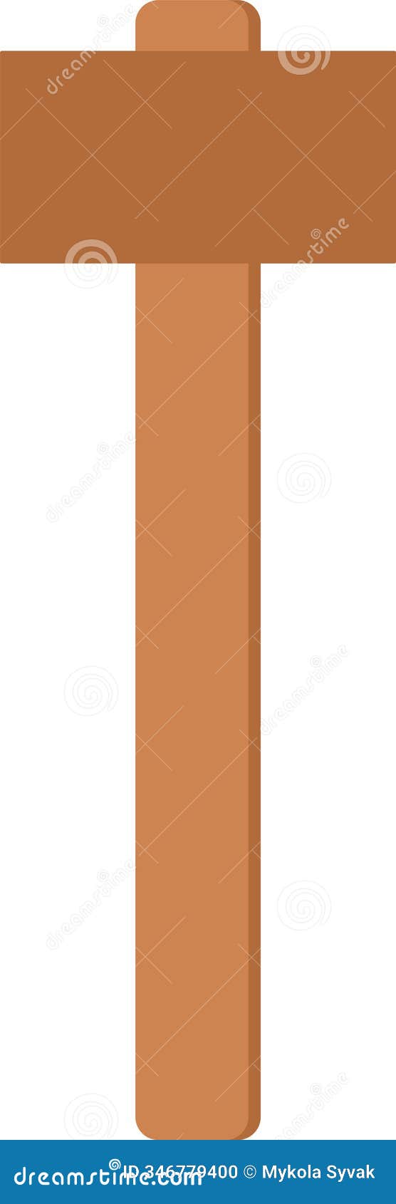 Hummer Wooden Tool stock illustration. Illustration of wooden - 346779400