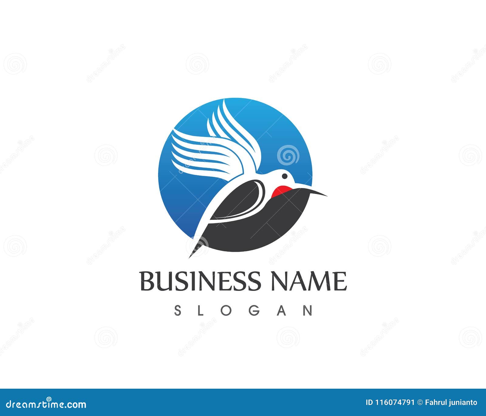 Humming Bird Logo Vector Illustration Stock Vector - Illustration of ...