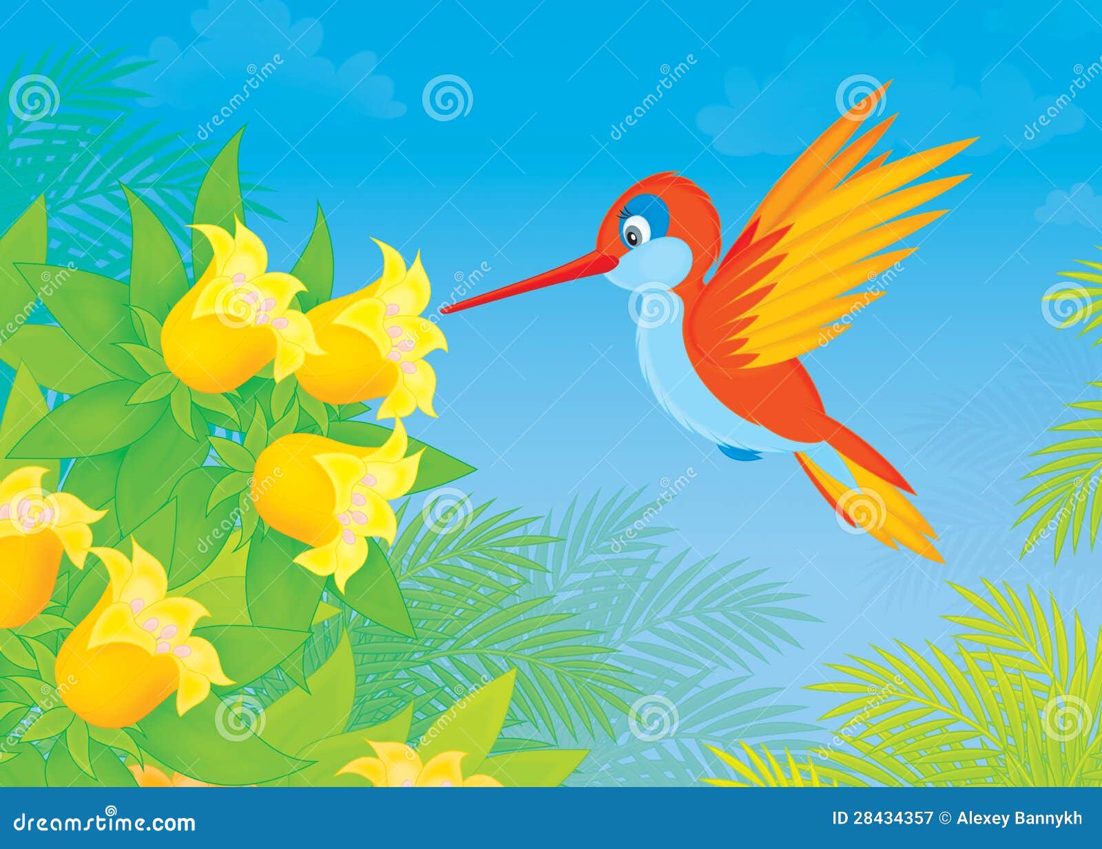 Hummingbird stock illustration. Illustration of toon - 28434357
