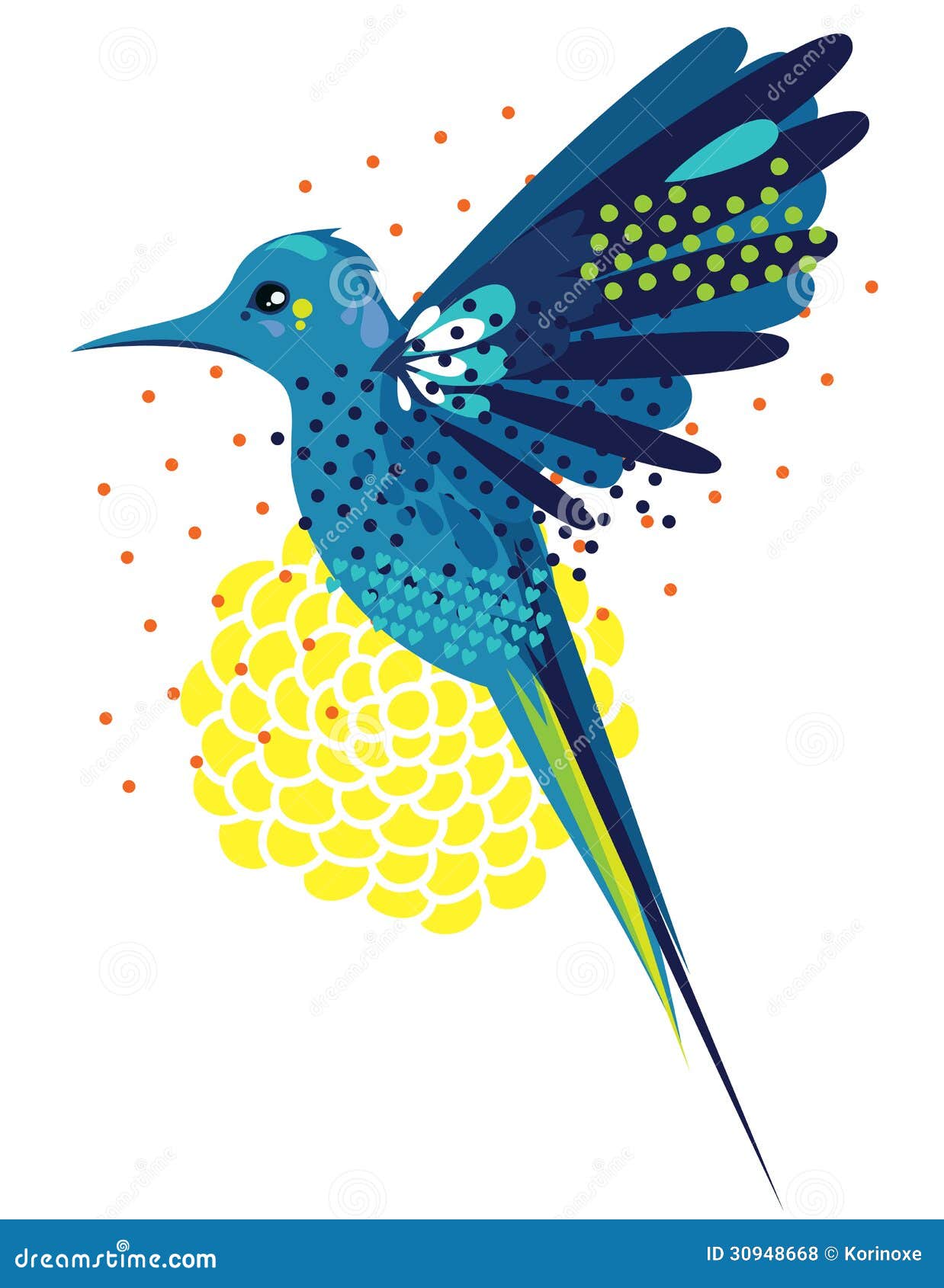 Hummingbird stock vector. Illustration of motion, feather - 30948668