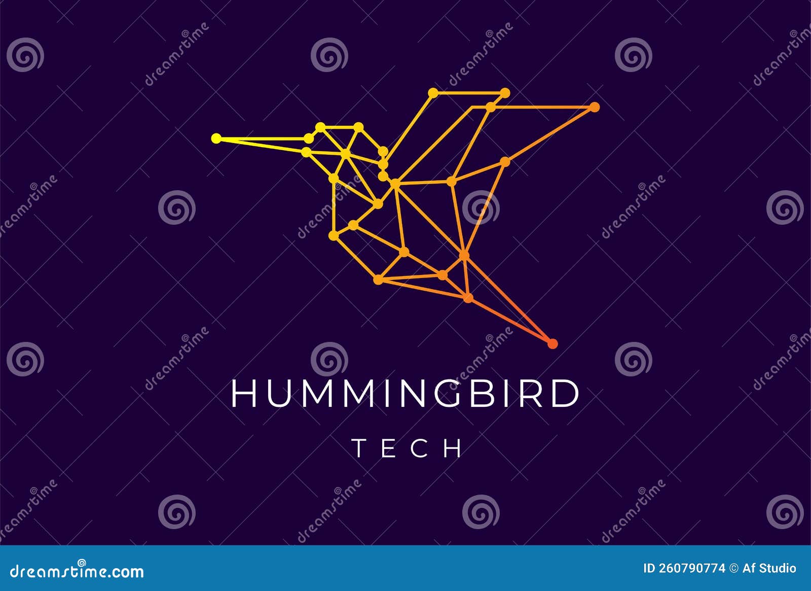 Hummingbird Colibri Bird Digital Electronic Circuit Chip for Smart Tech ...