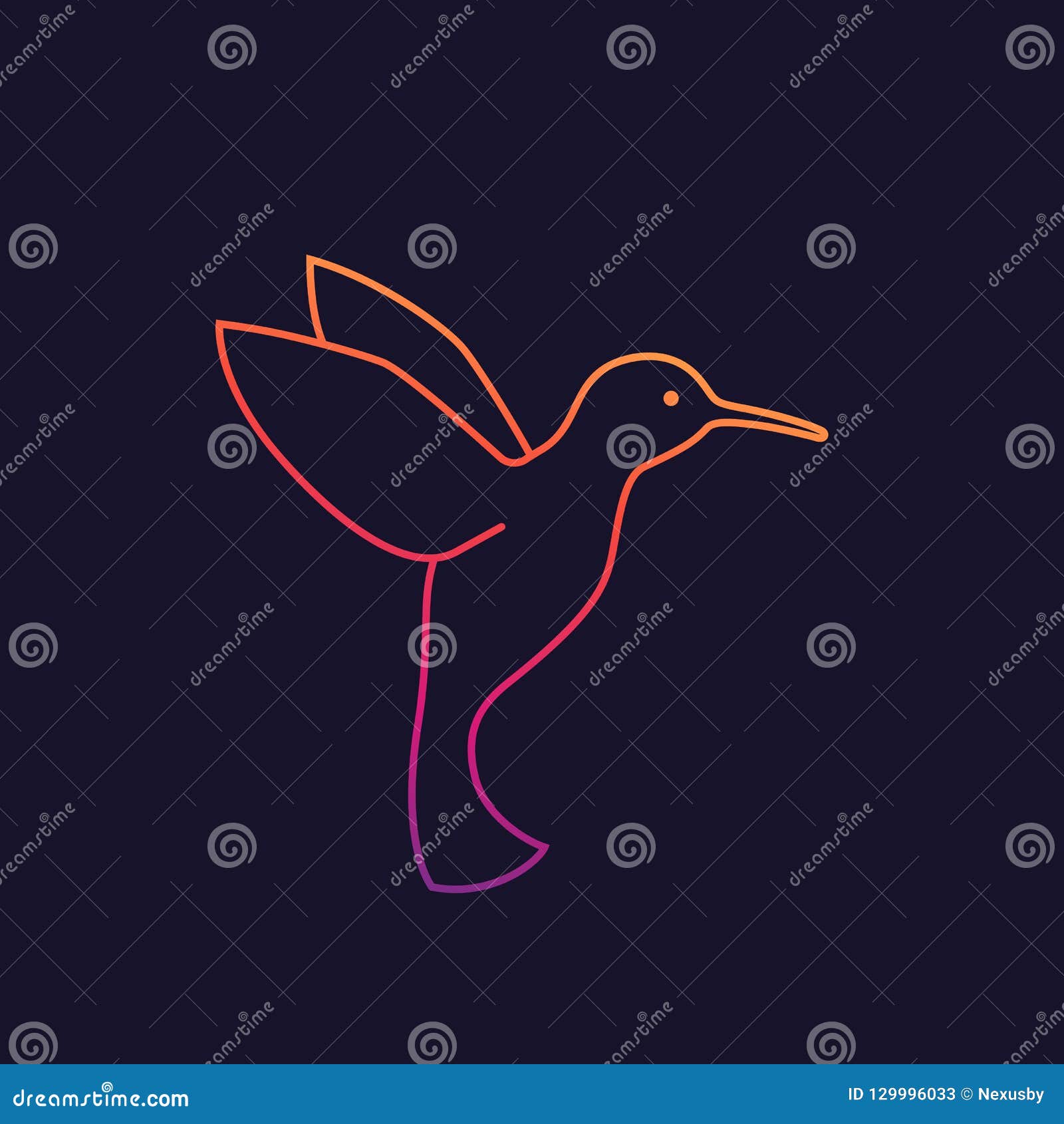 Colibri Vector Icon On White Background. Flat Vector Colibri Icon ...