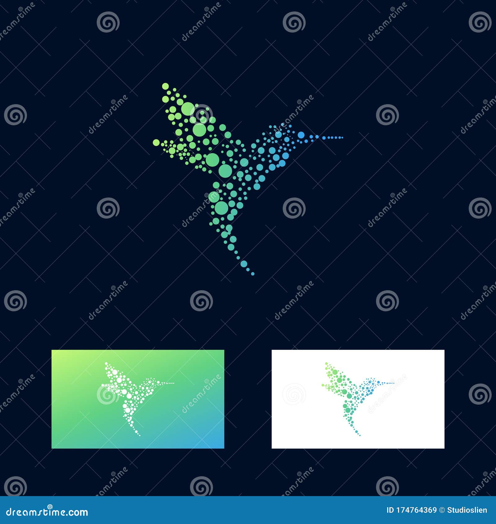 Hummingbird logo design stock vector. Illustration of element - 174764369