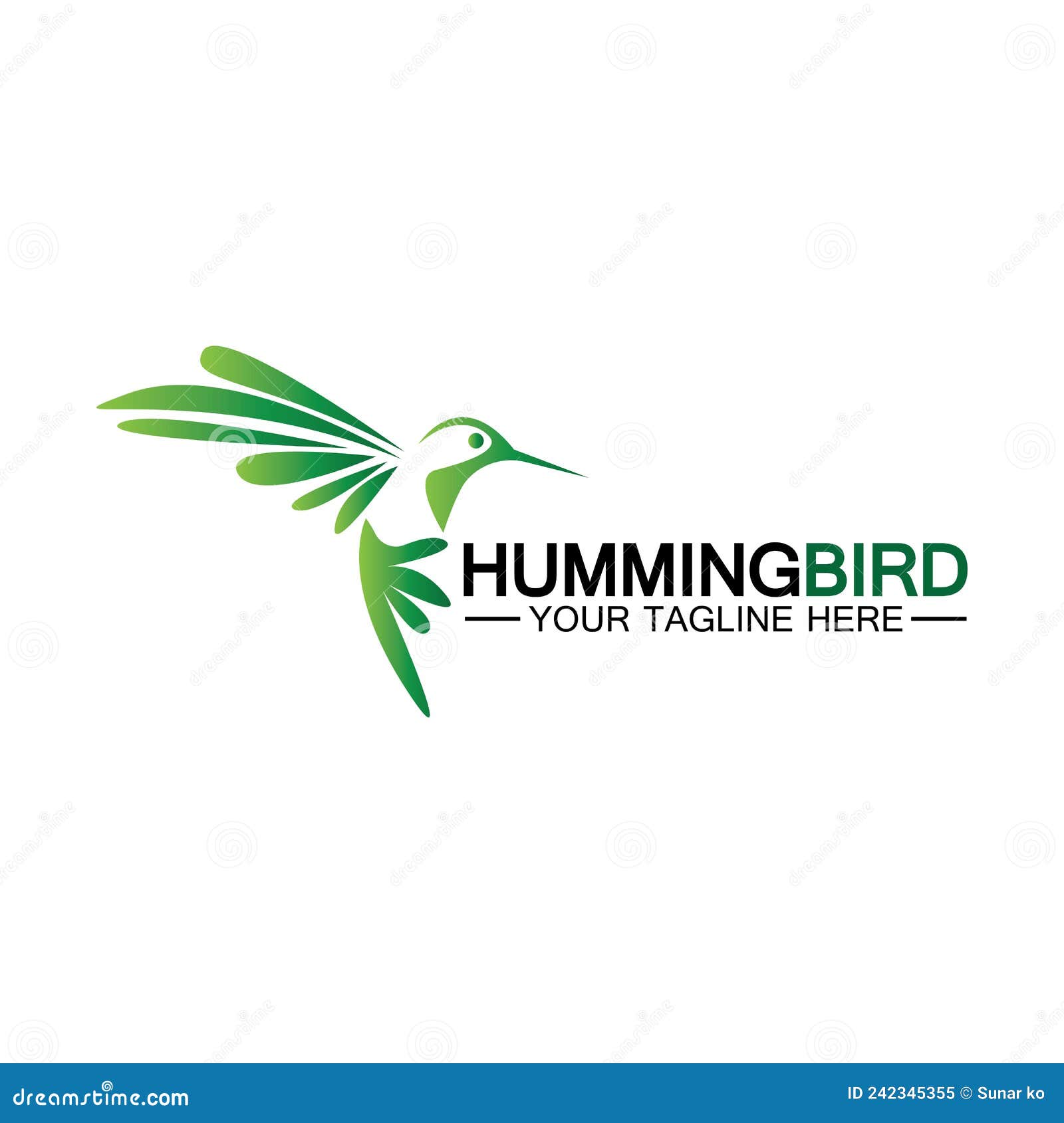 Hummingbird Logo Design Vector Template Stock Vector - Illustration of ...