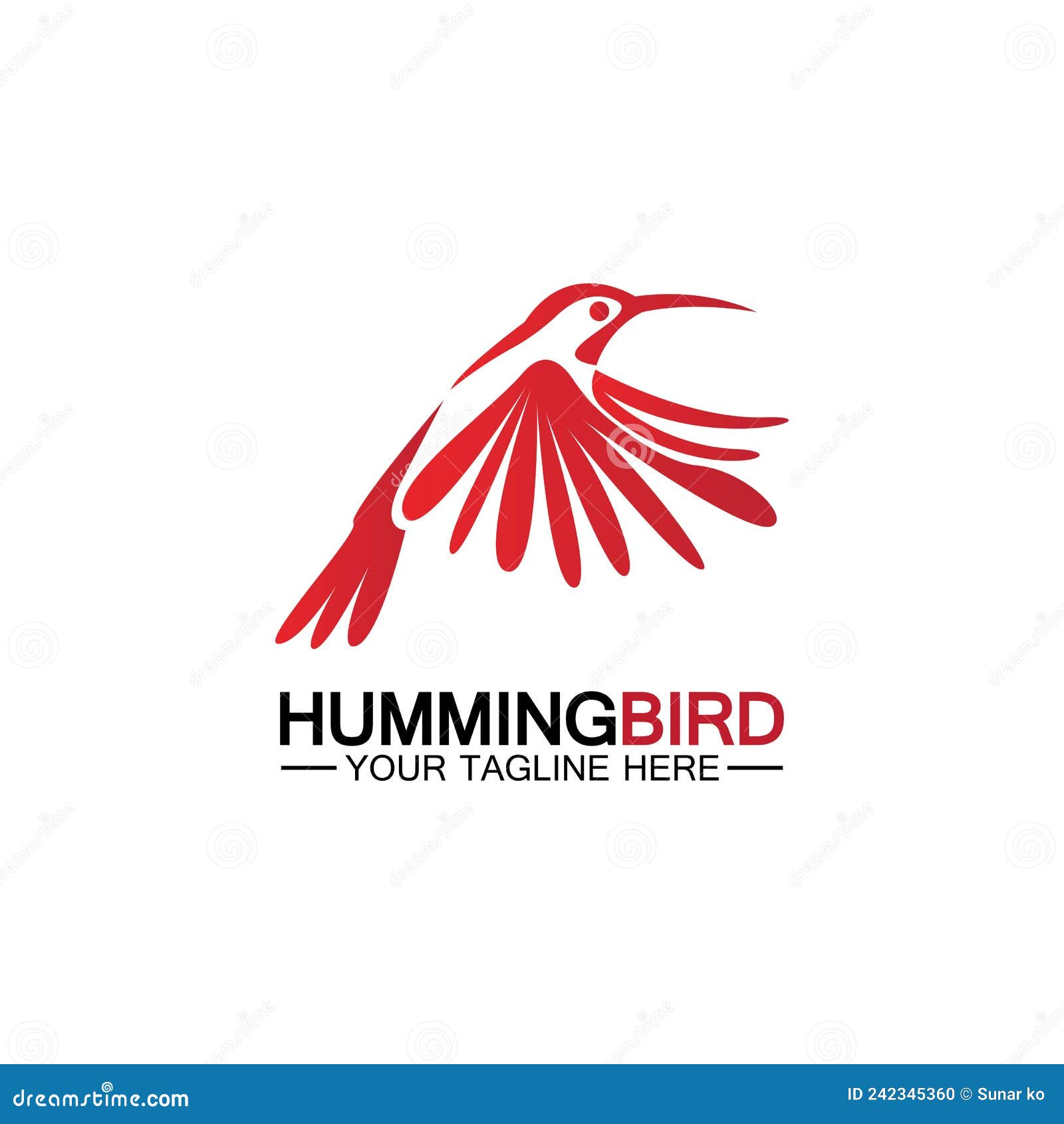 Hummingbird Logo Design Vector Template Stock Vector - Illustration of ...