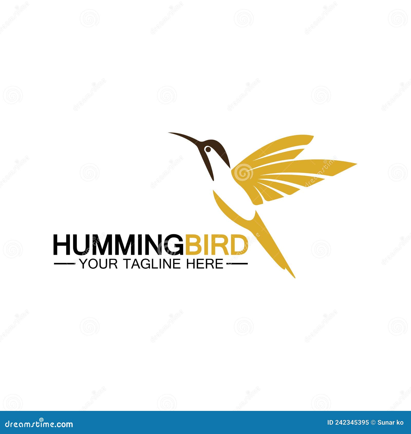 Hummingbird Logo Design Vector Template Stock Vector - Illustration of ...