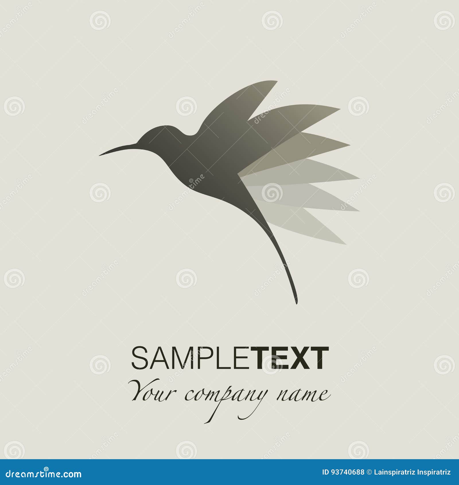 Hummingbird Silhouette Vector Illustration, Cartoon Drawing Of ...