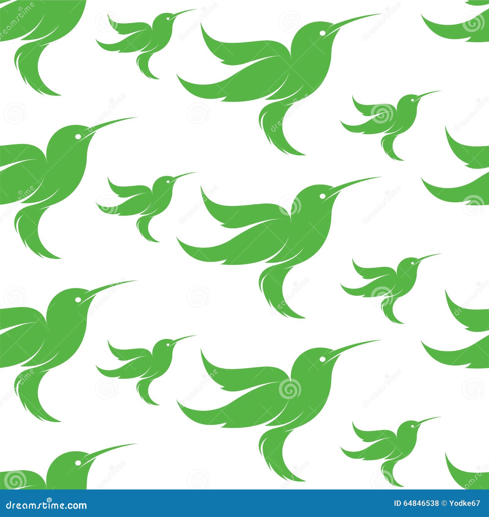 Hummingbird Vector Art Background Design for Fabric and Decor. Stock ...