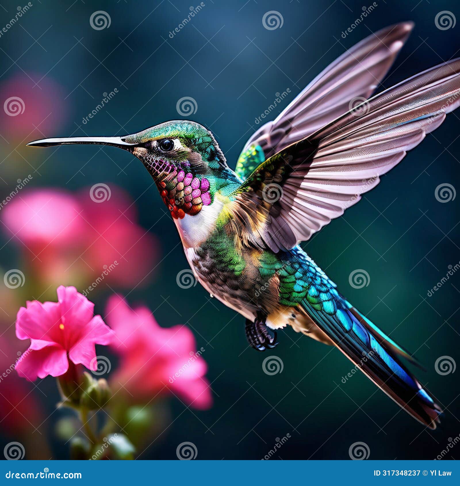 A Hummingbird Watercolor Isolated on White Background Editorial ...