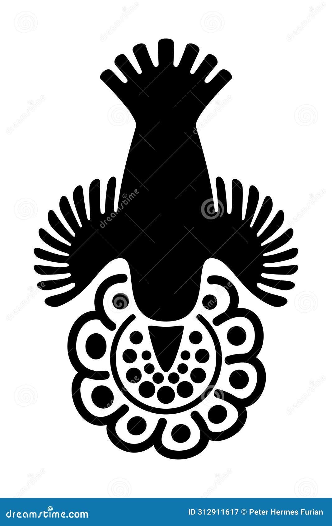 Hummingbird Over a Flower, Motif and Symbol of Aztec God ...