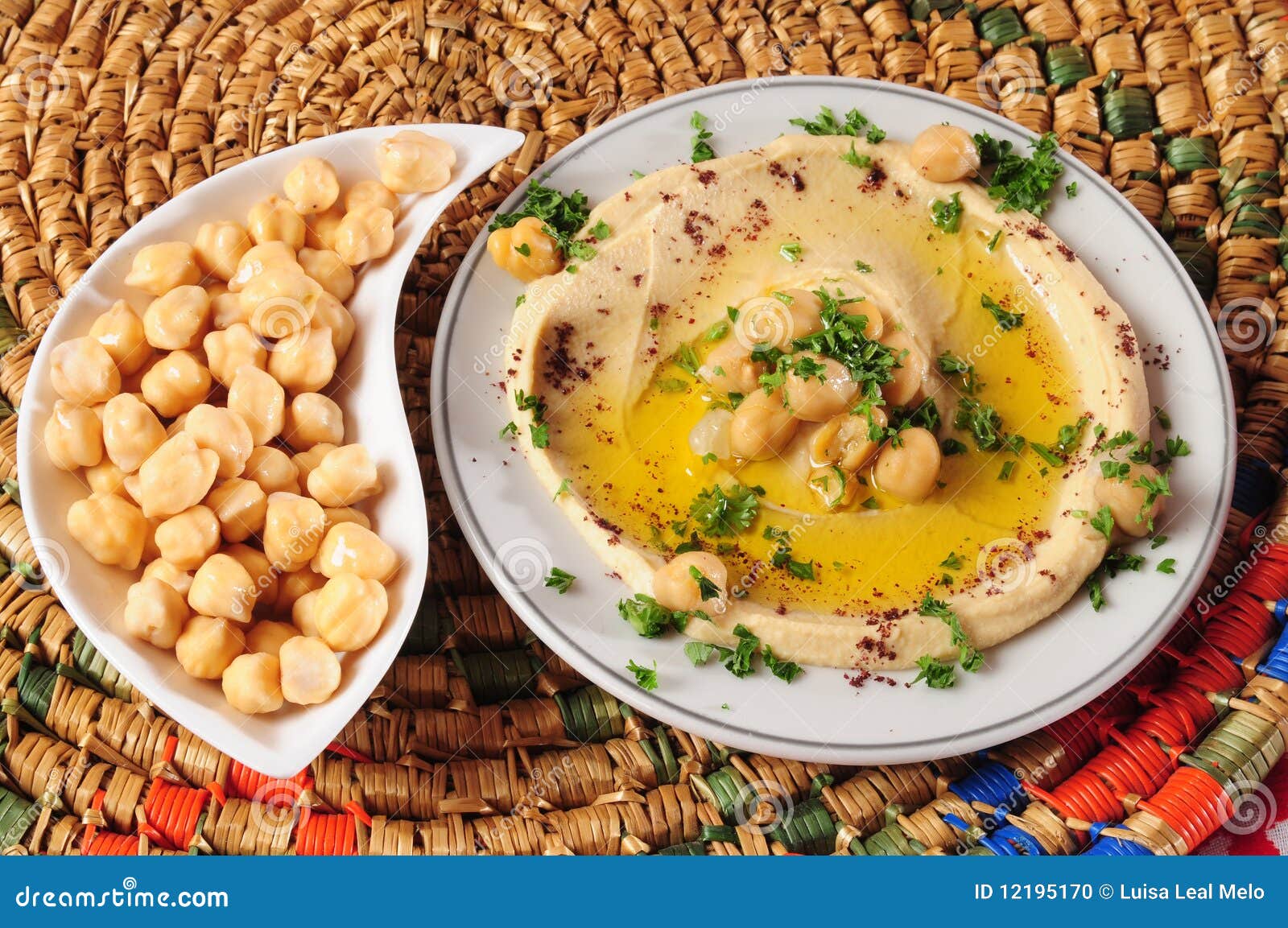 Hummus stock photo. Image of mezze, mashed, hummus, chickpea - 12195170