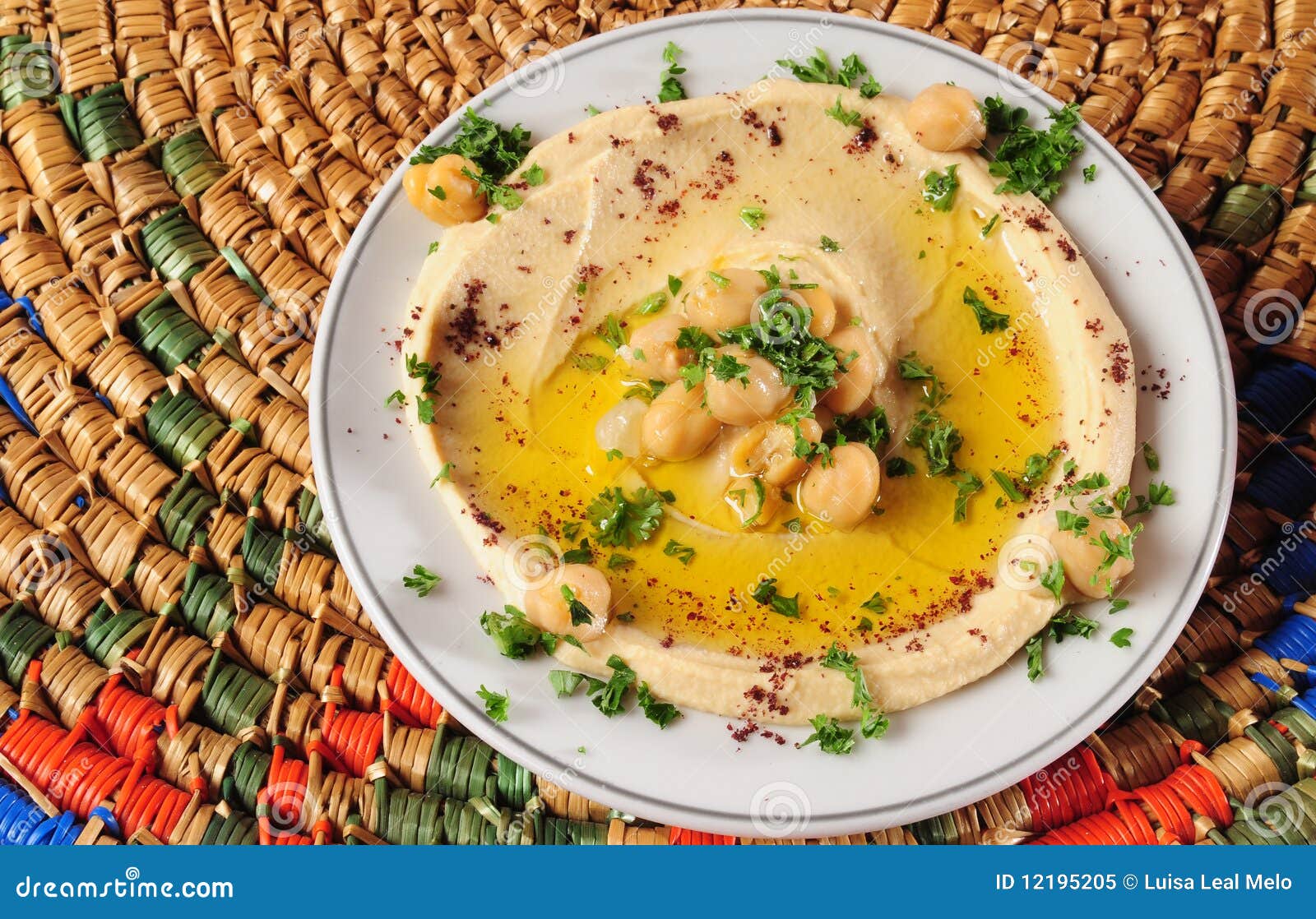 Hummus stock image. Image of mezze, bean, egyptian, east - 12195205