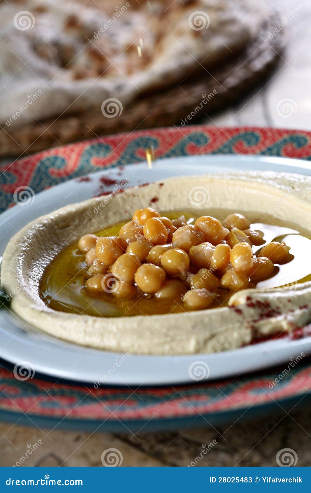 Hummus stock image. Image of diet, cuisine, bread, creamy - 28025483