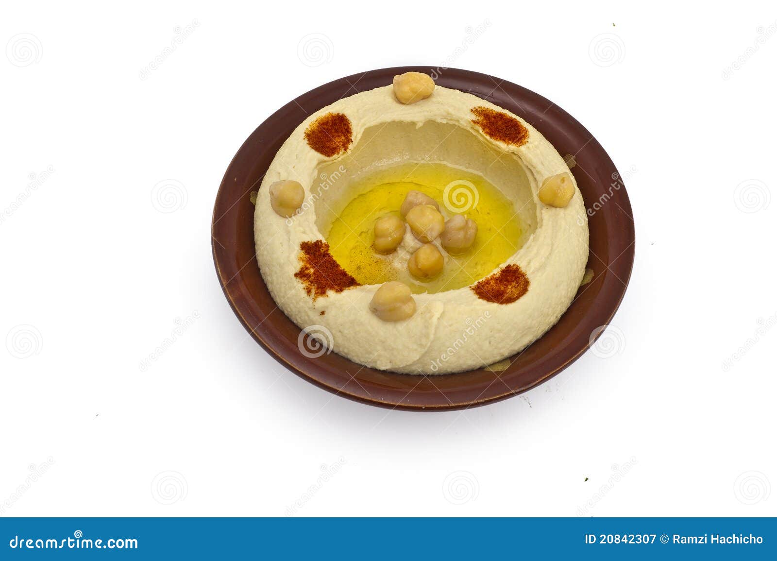 Hummus, an Arab/Mediterranean Chickpea-tahina Stock Image - Image of ...