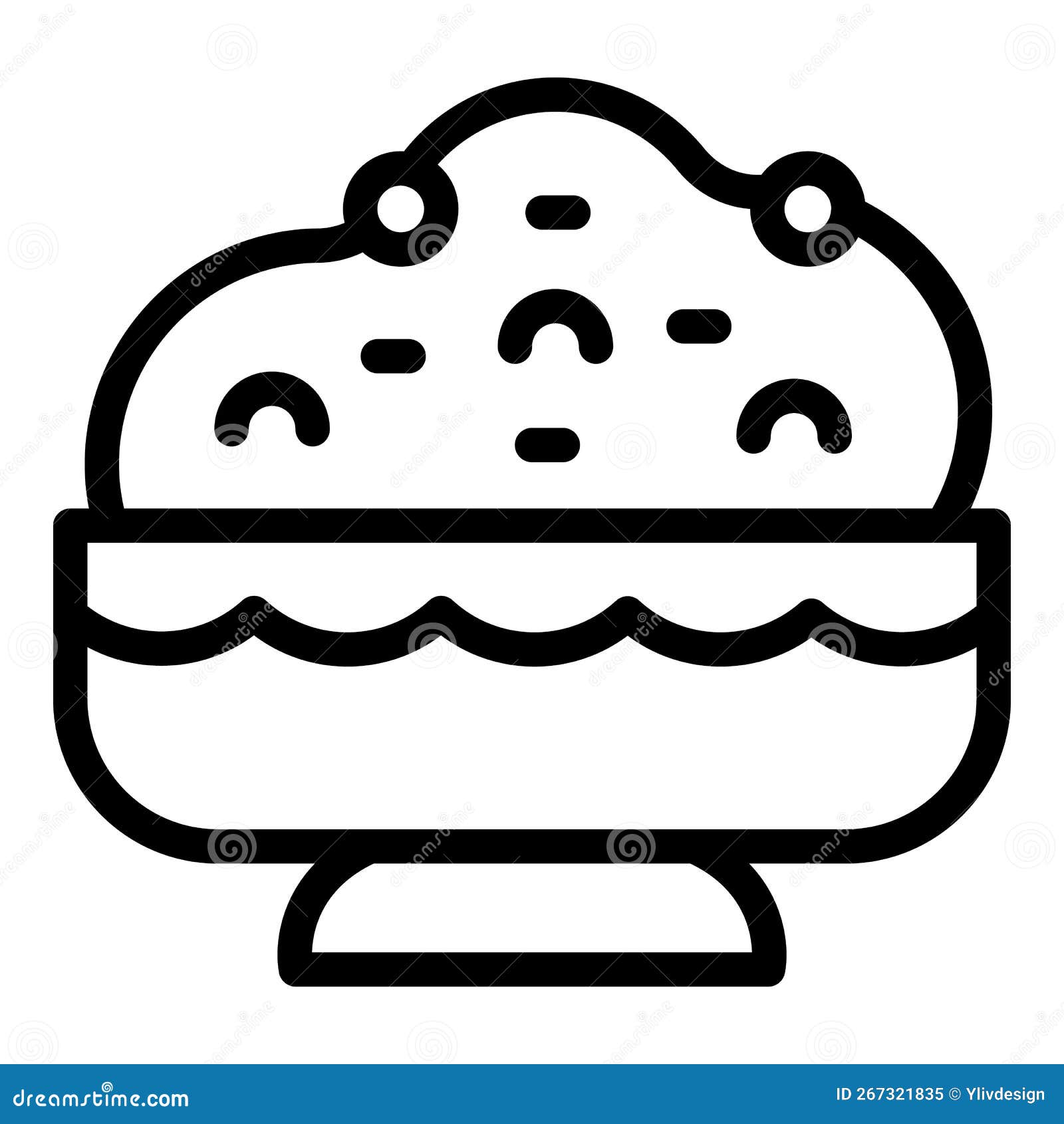 Hummus Bread Icon Outline Vector. Paste Spread Stock Vector ...