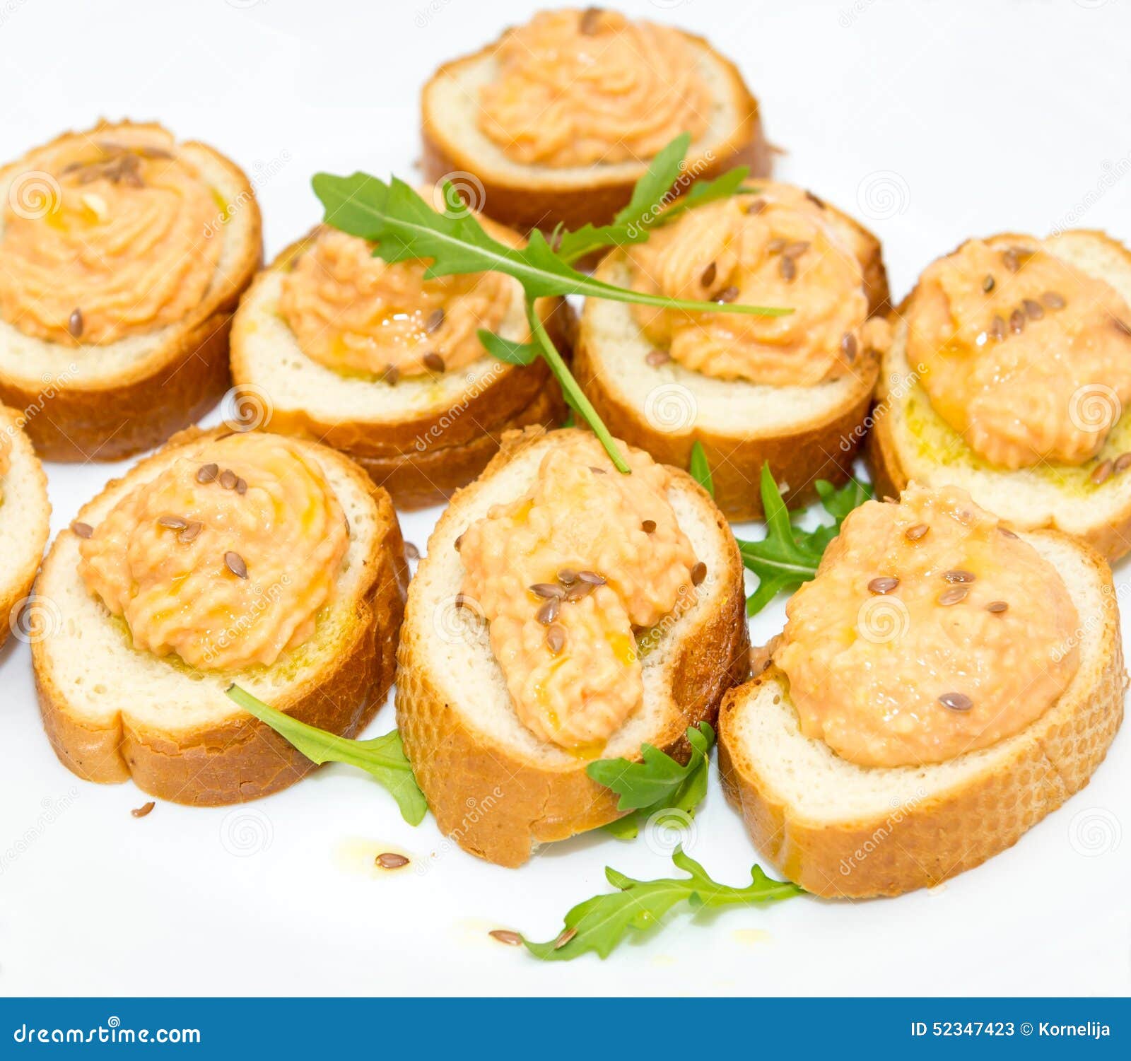 Hummus stock image. Image of horizontal, garnish, canapes - 52347423