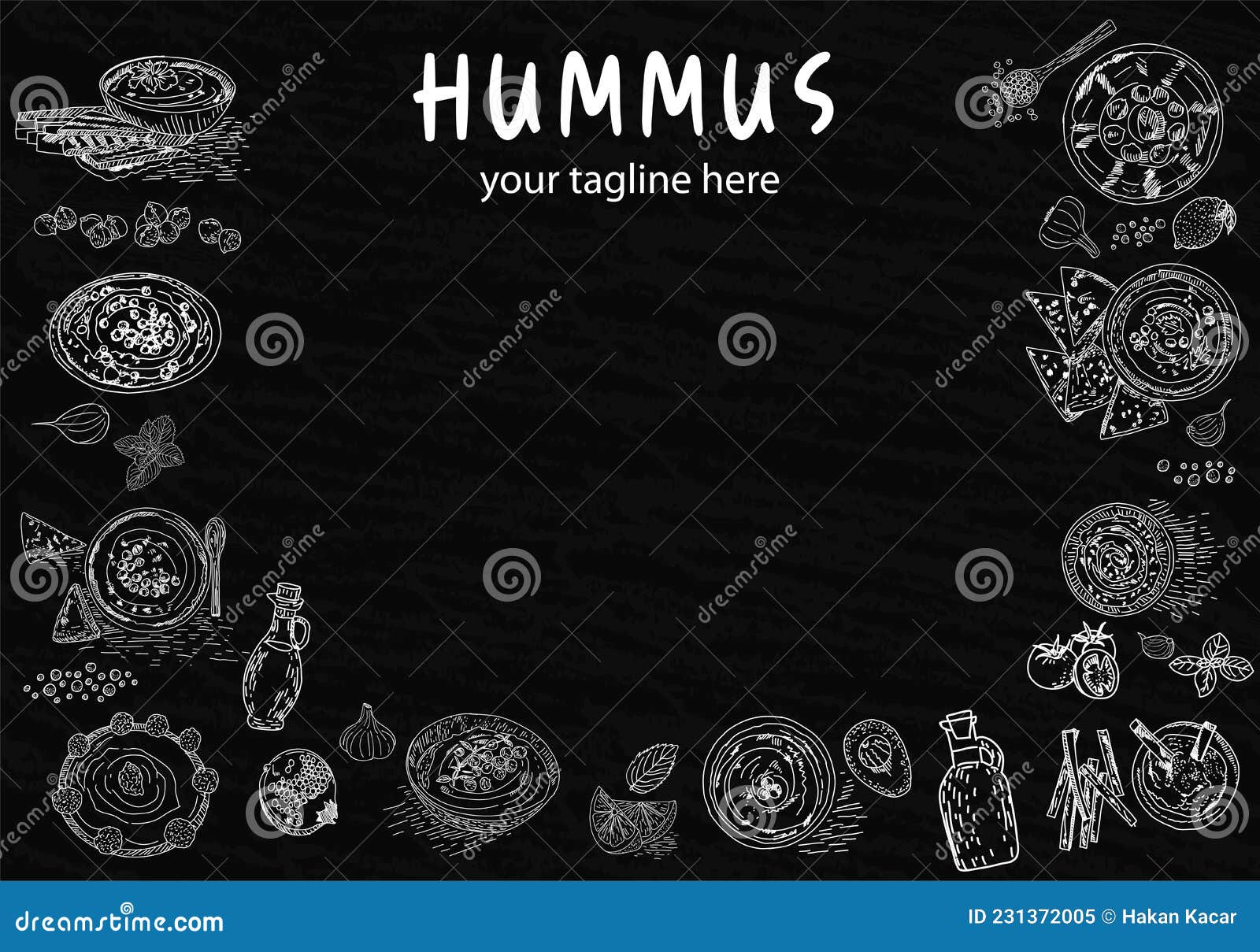 Hummus Flyer Template Illustration Stock Vector - Illustration of ...