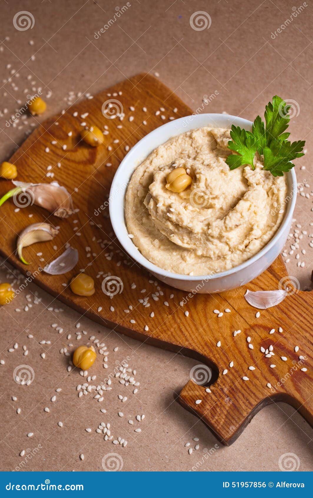Hummus on the table stock photo. Image of nutririon, nute - 51957856