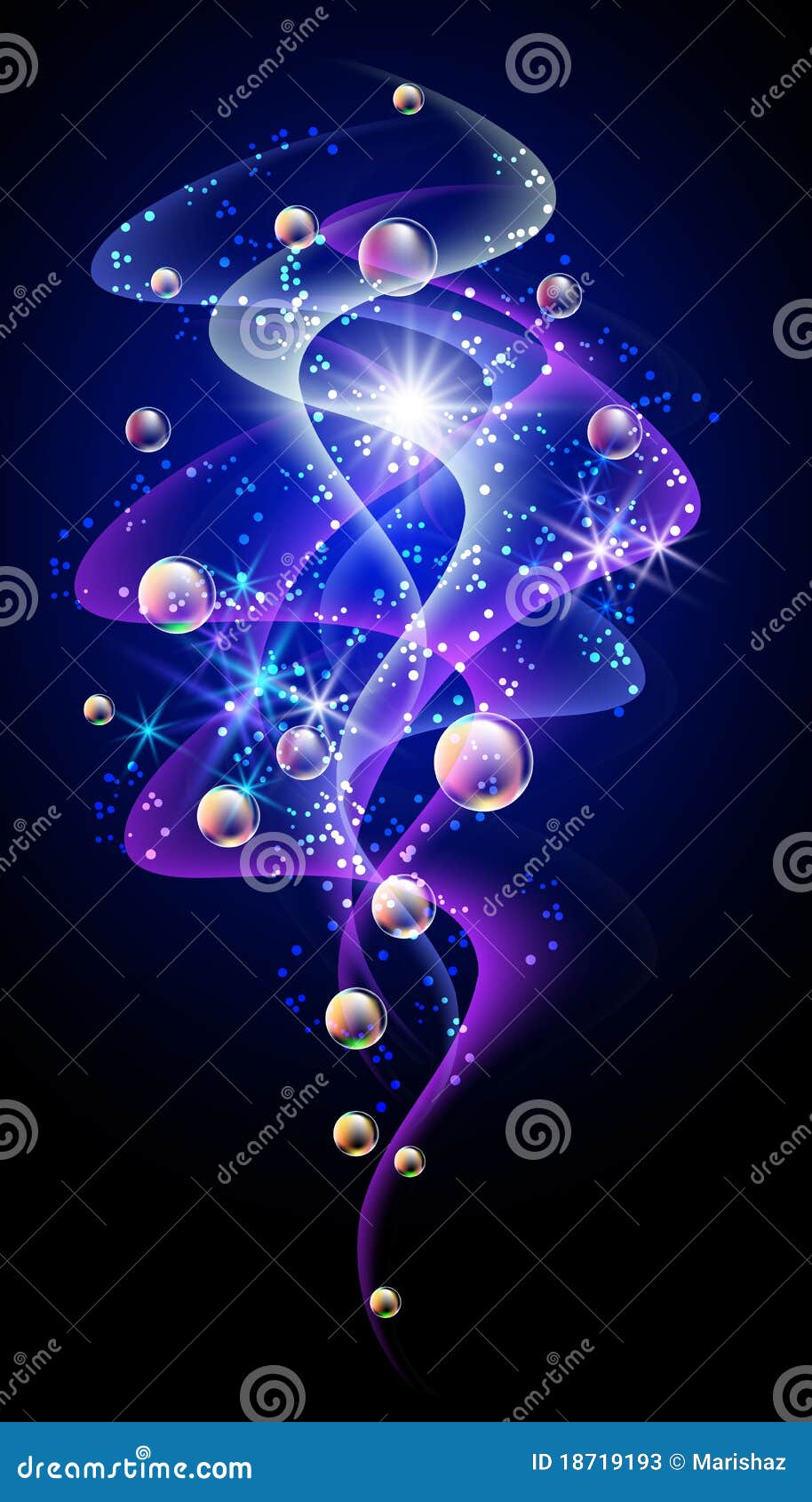 Humo, burbujas y estrellas ilustración del vector. Ilustración de ...