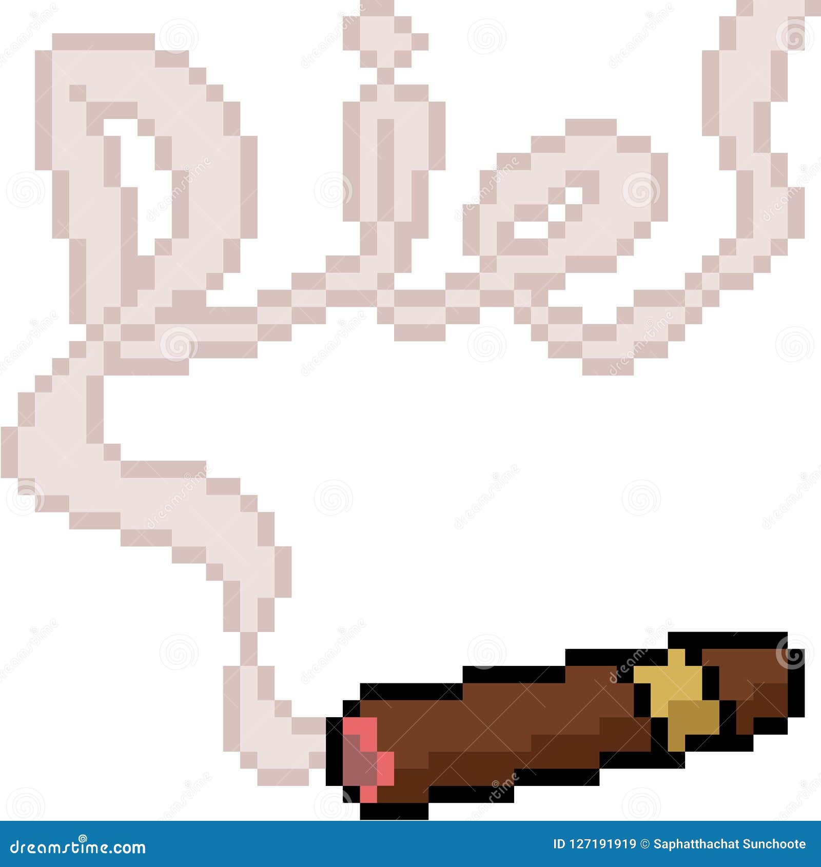 Humo Del Cigarro Del Arte Del Pixel Del Vector Ilustración del Vector ...