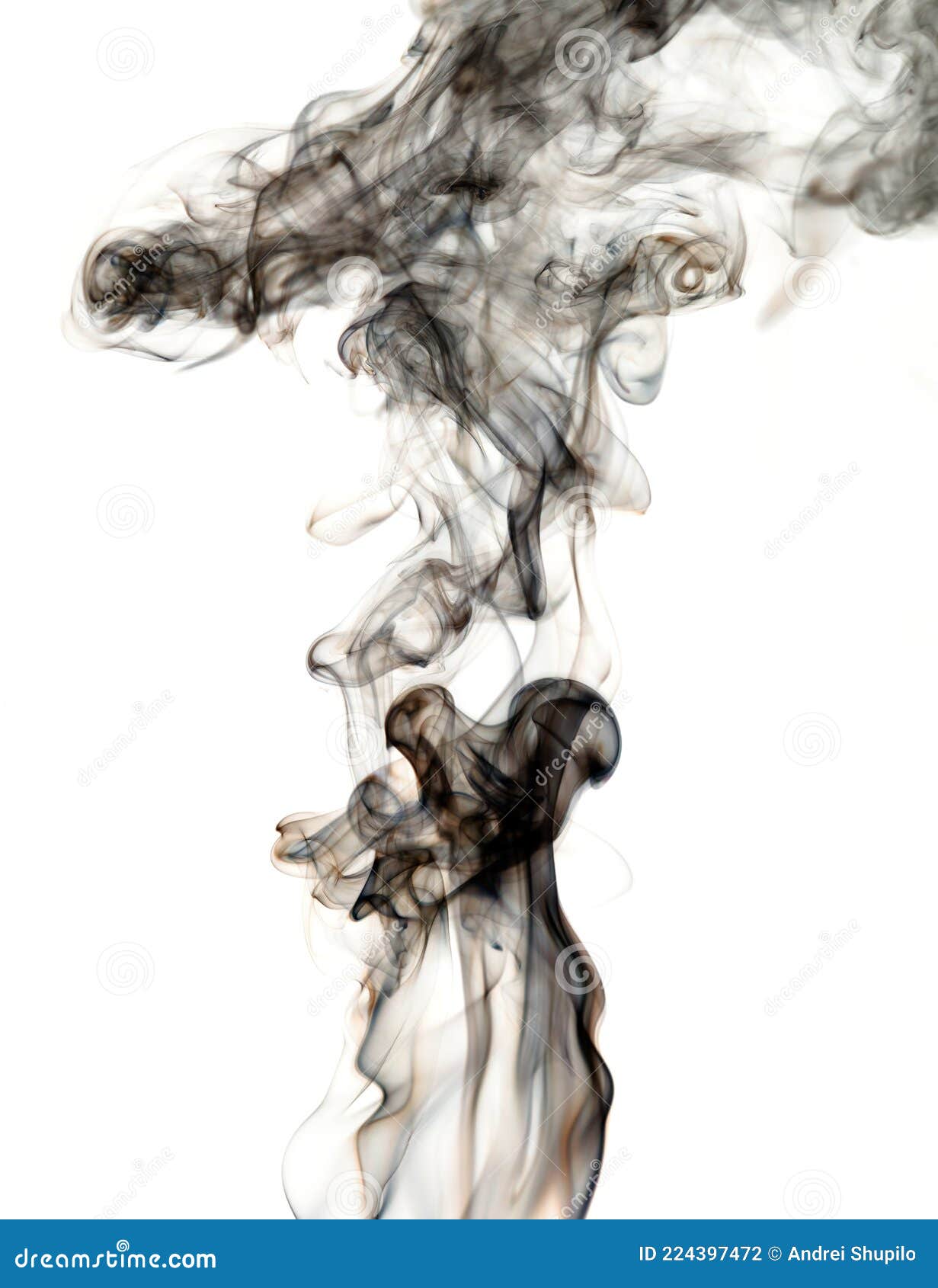 Humo en un fondo blanco. foto de archivo. Imagen de magia - 224397472