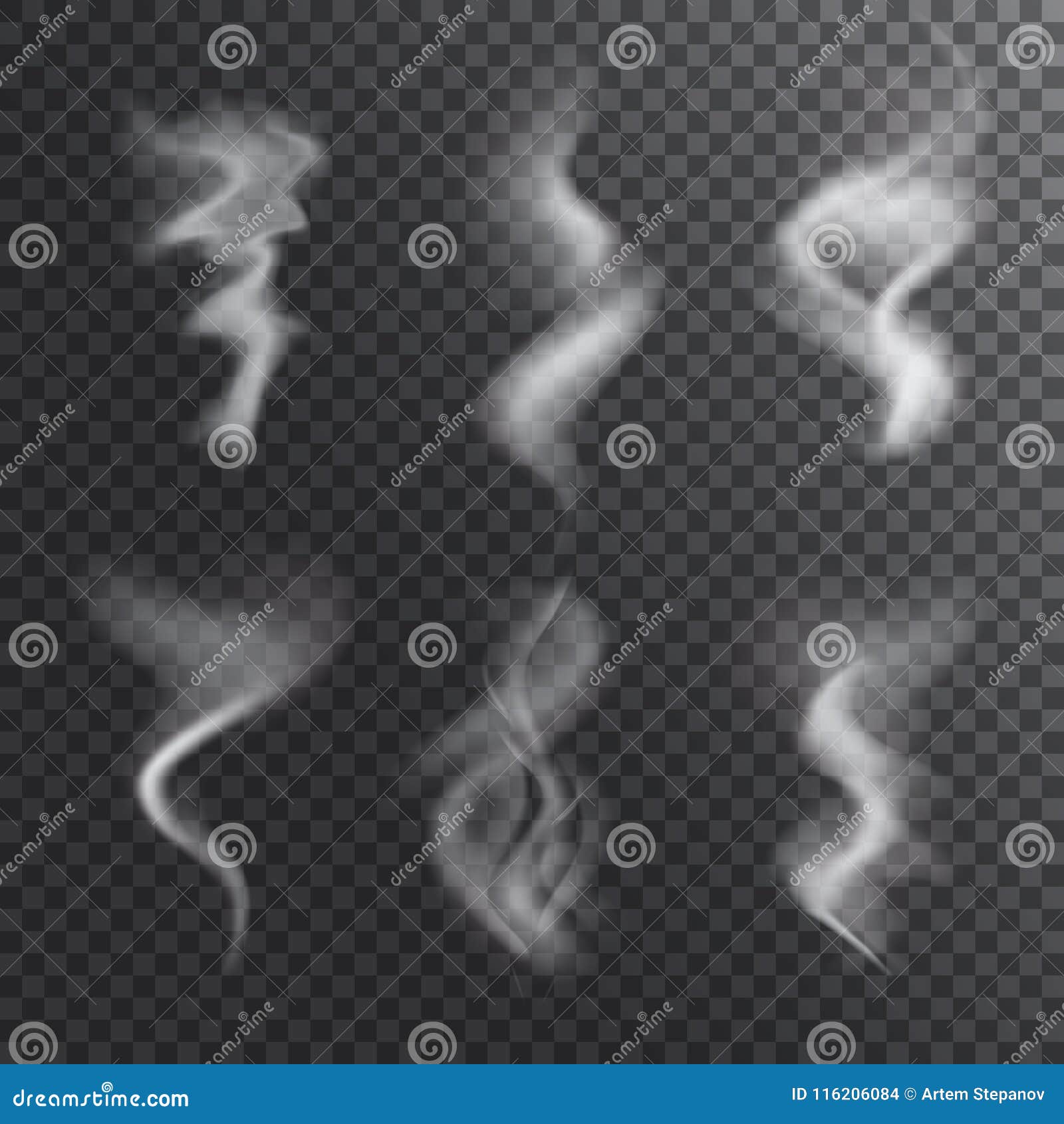Humo O Vapor Realista Del Vector Ilustración del Vector - Ilustración ...