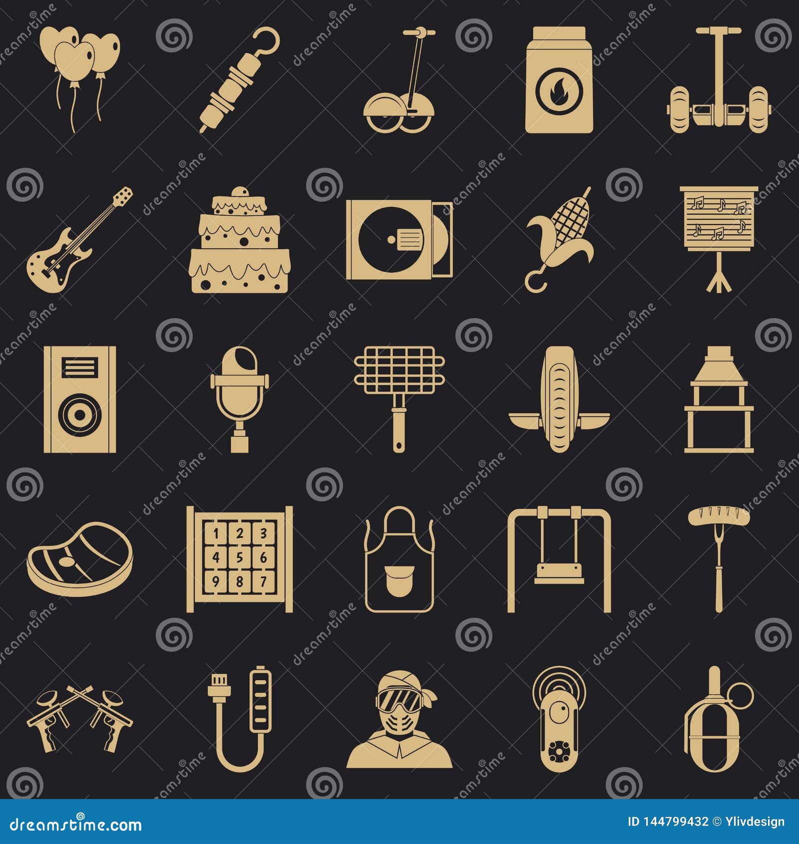 Humor Icons Set, Simple Style Stock Vector - Illustration of ...