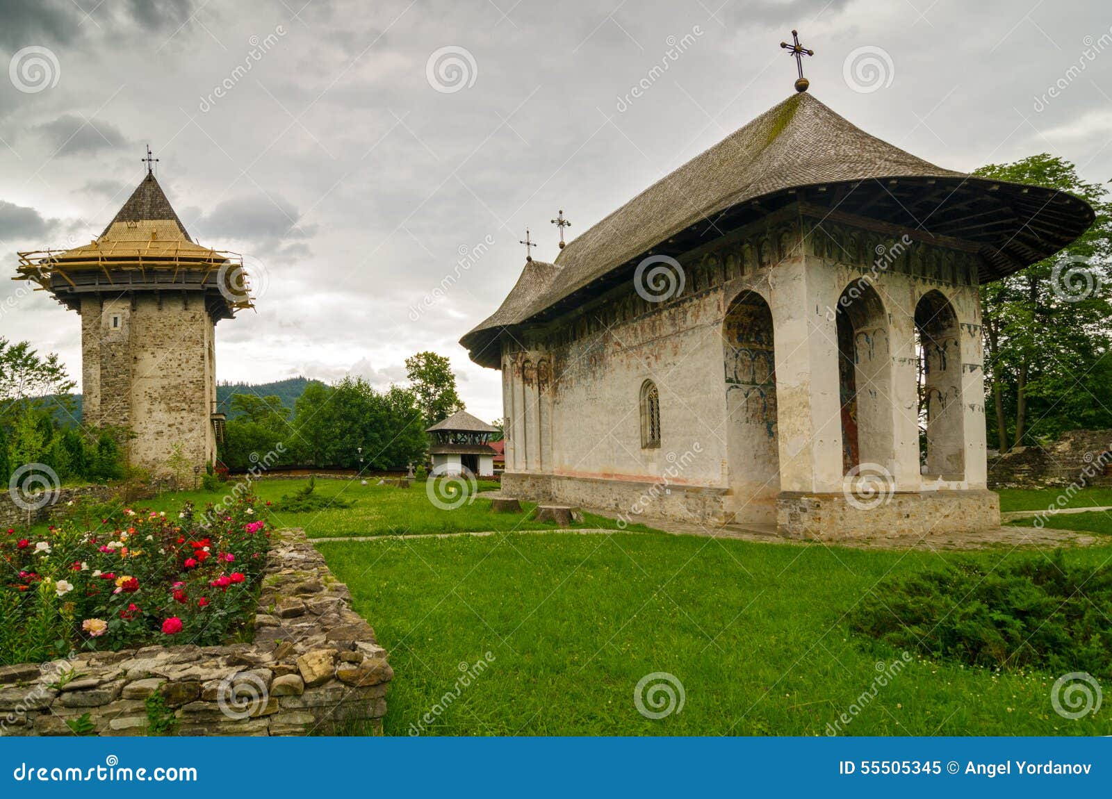 Humor Monastery, Romania. stock image. Image of medieval - 55505345