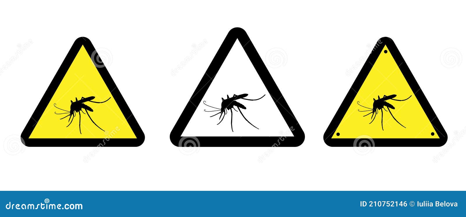 Humor Sign Attention Mosquito. Prohibited Stock Vector - Illustration ...
