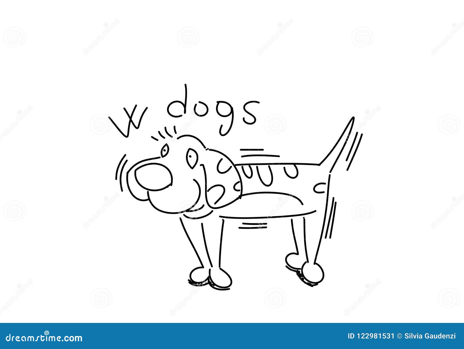 Humorista Del Estilo Del Cómic Del Perro Stock de ilustración ...