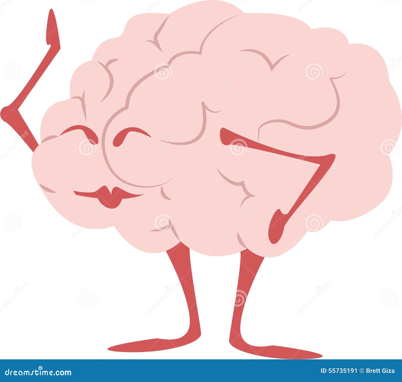 Humorous Brain stock vector. Illustration of internal - 55735191