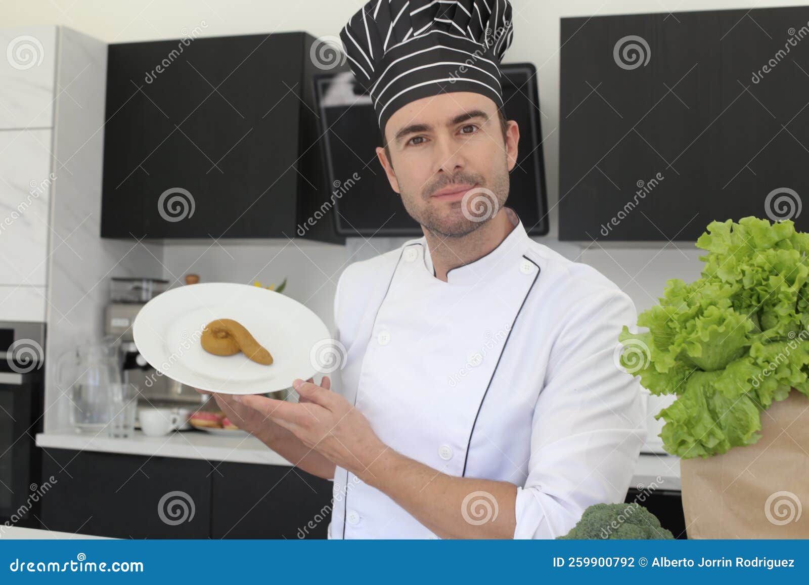 Humorous Chef about To Pull a Prank Stock Photo - Image of comedian ...