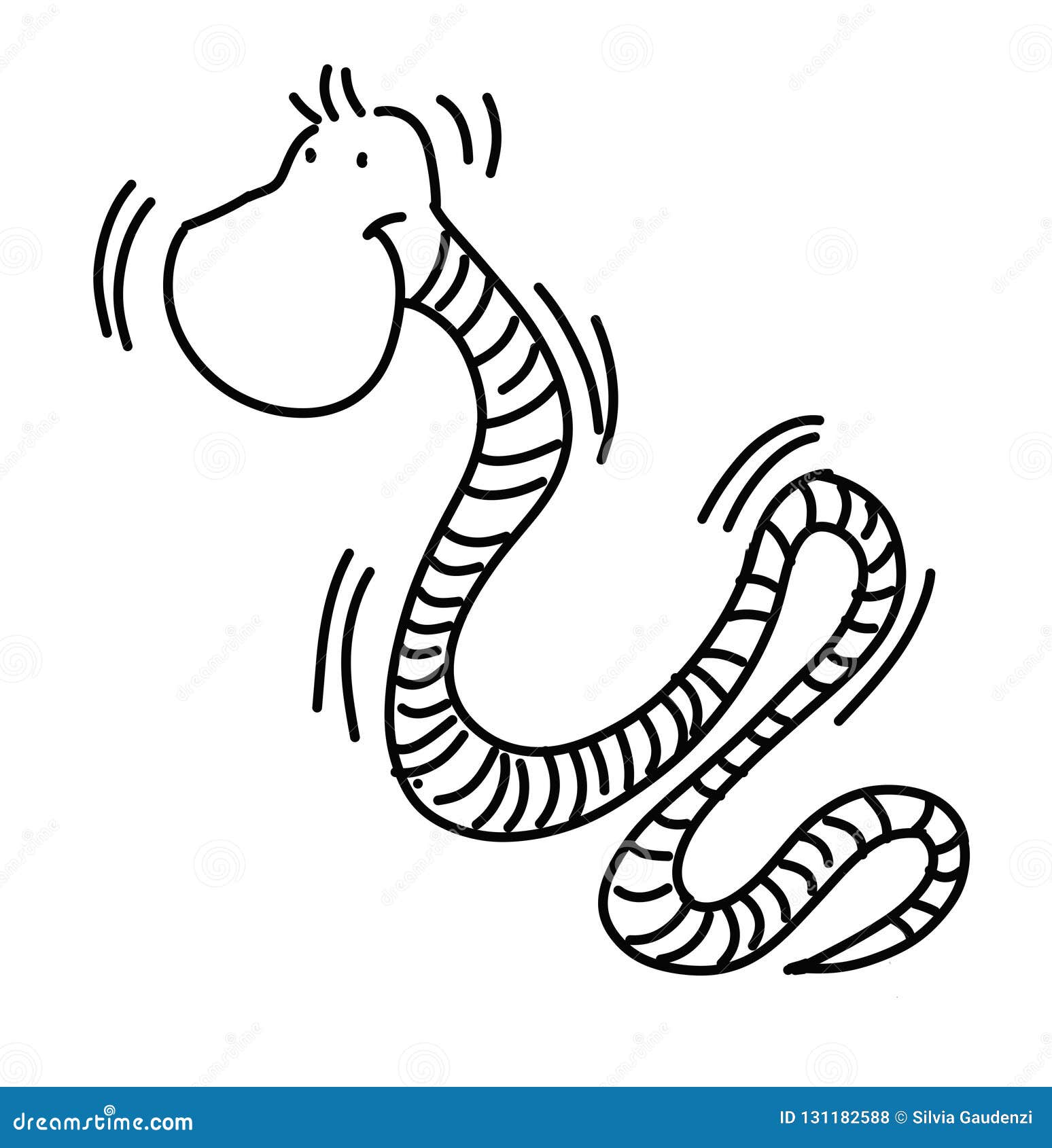 Earthworm Humorous Comics with Mascots and Icons Stock Illustration ...