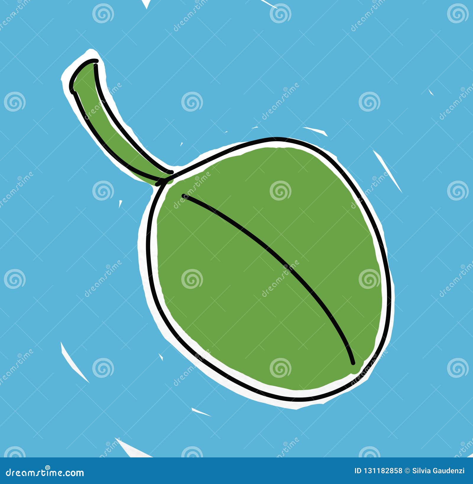 A Leaf Humorous Comics with Mascots and Icons Stock Illustration ...