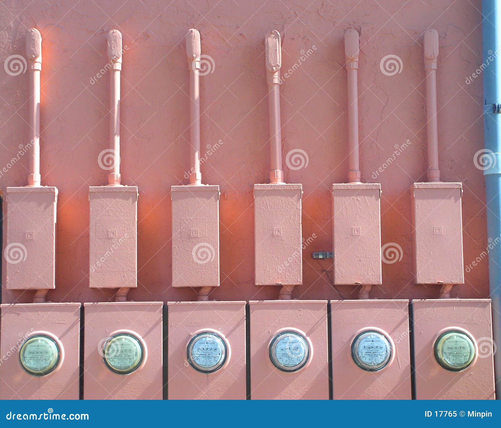 Old Electric Meters And A Lock Box Stock Photo | CartoonDealer.com ...