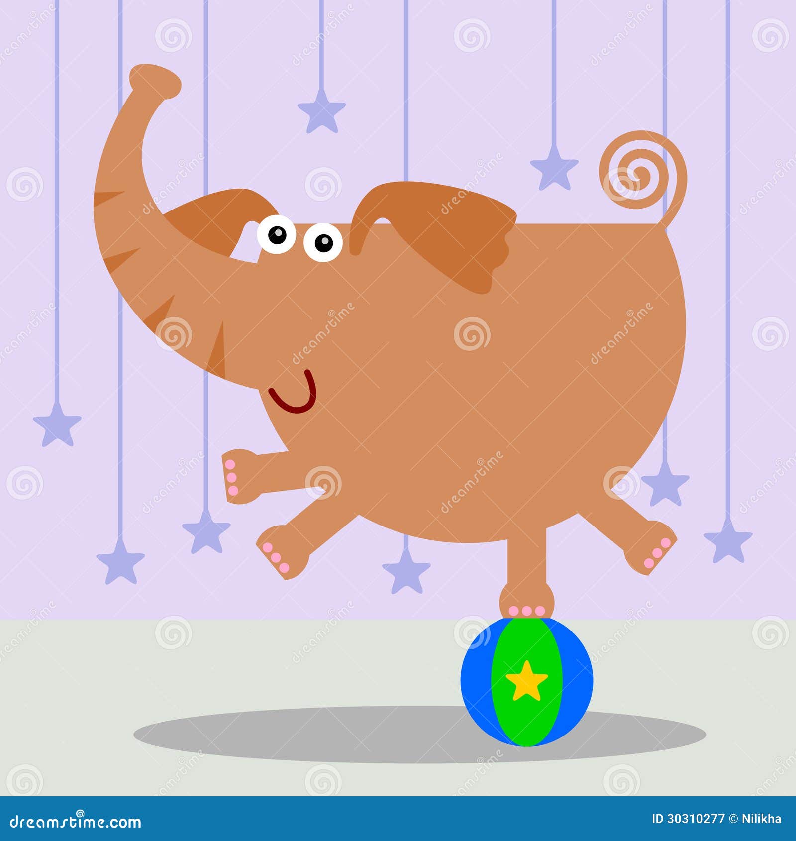 Elephant balance stock illustration. Illustration of humor - 30310277