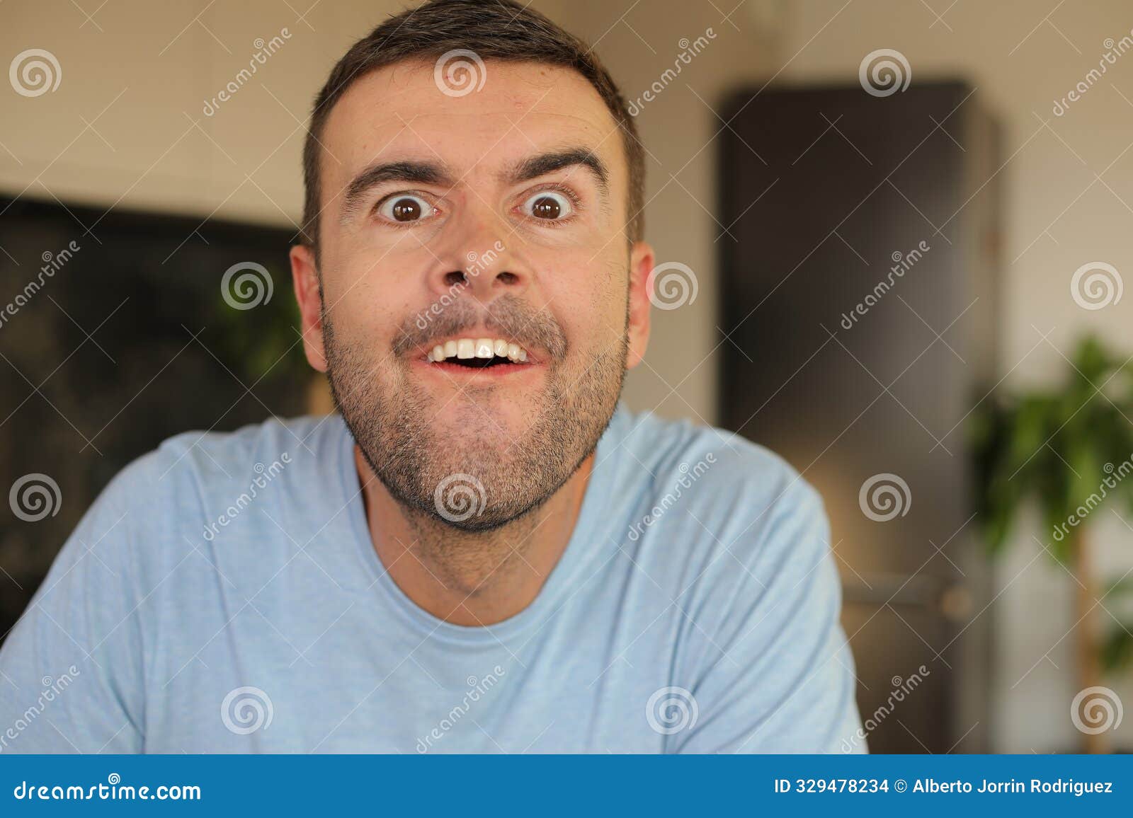 Humorous Man Making a Cute Funny Face Stock Photo - Image of face ...