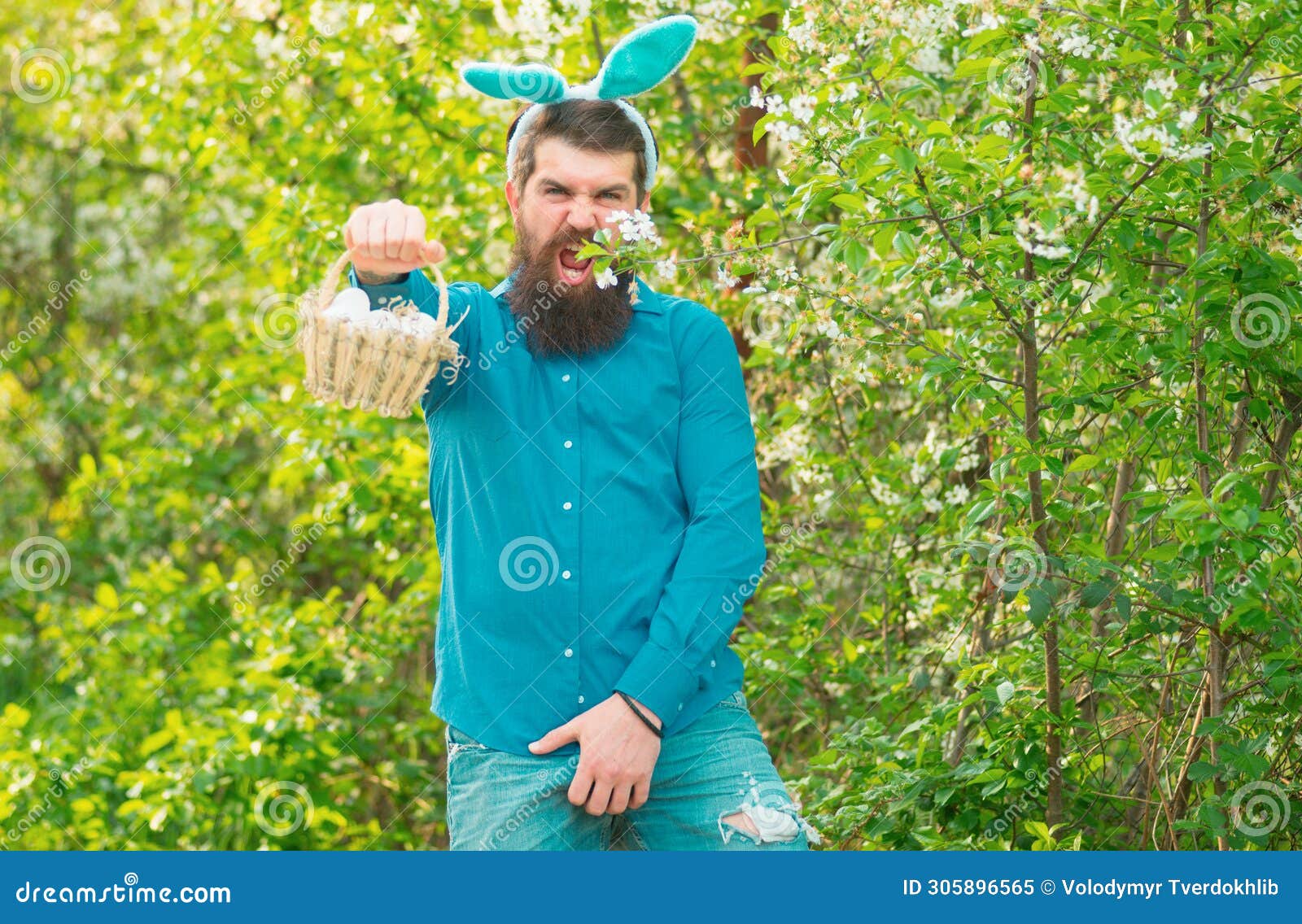 Humorous Series of Easter Man in Bunny Suit. Good for Easter or Ironic ...