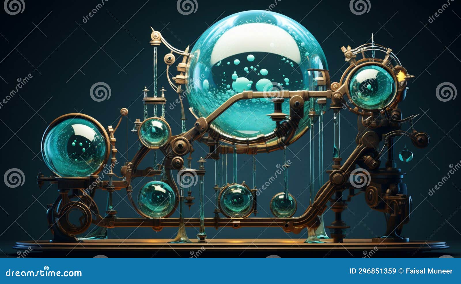 A Humorous Water Ball Contraption with Water-filled Spheres Swirling in ...